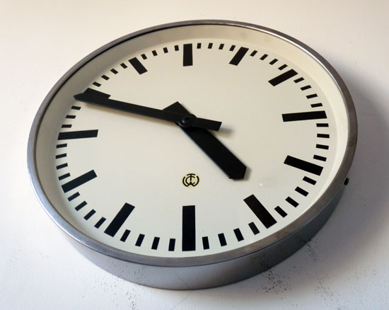 Carl Theodor Wagner CTW German Vintage Industrial Factory Clock 34cm