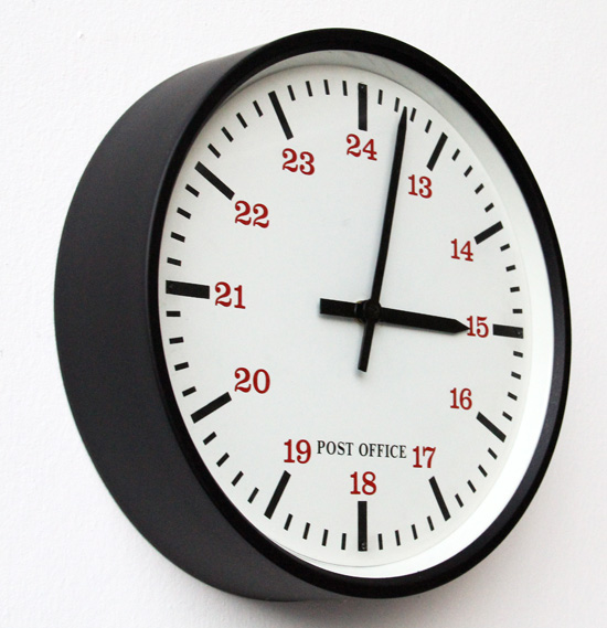 Vintage Post Office Clock 1970's Industrial Factory