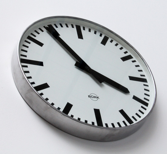 Bürk Vintage German Industrial Factory Clock 41cm 1970